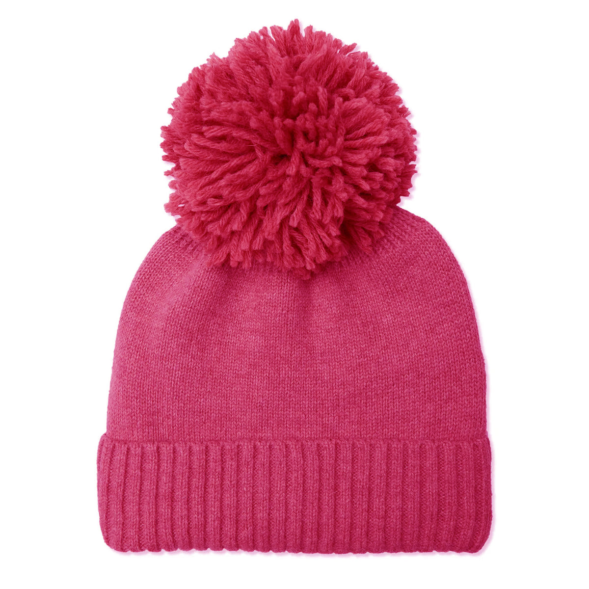 Cashmere Bobble Hat - Neon Pink – Somerville Scarves