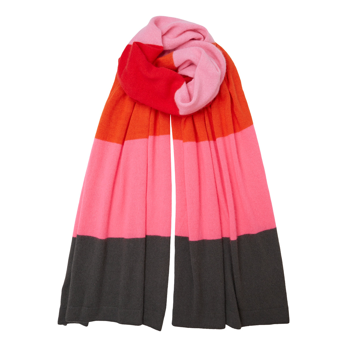 Cashmere Colour Block Scarf - Pink – Somerville Scarves